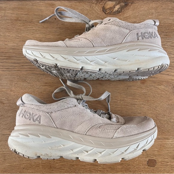 Hoka One One | Shoes | Hoka One One Bondi L Tan Suede Shoes Sz 8 | Poshmark